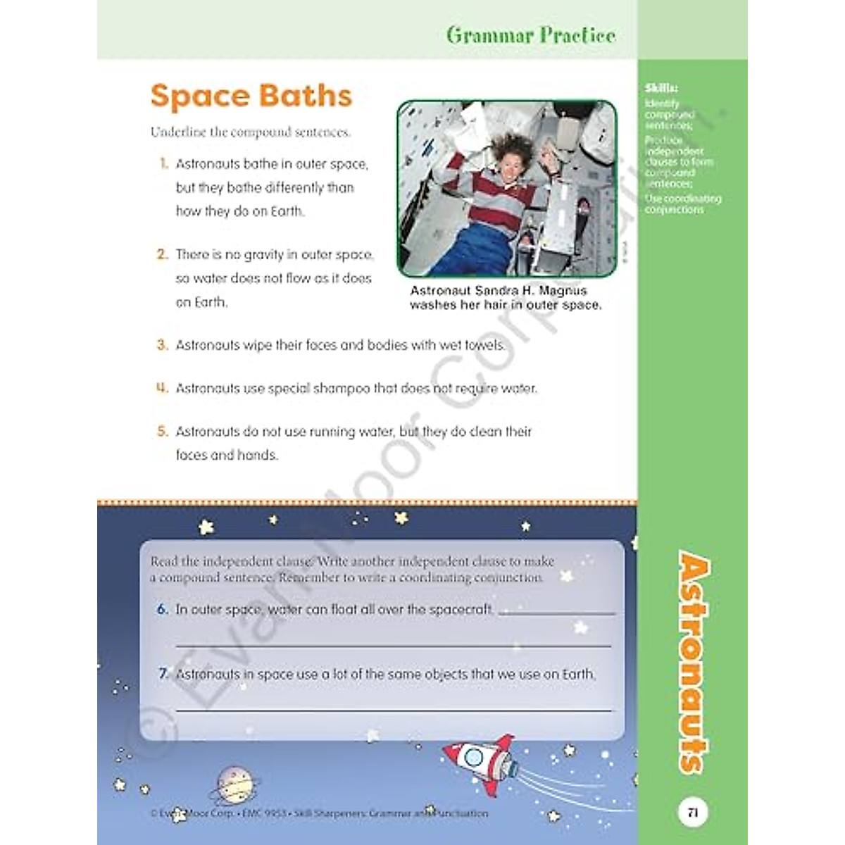 Evan-Moor Skill Sharpeners Grammar and Punctuation Workbook, Grade 3, Nouns, Verbs, Sentence Structure, Subject, Predicate, Language Handbook, Real-World Practice, Fun Activities, Homeschool, Practice