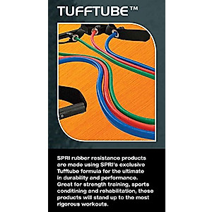 SPRI 07-71551 Xertube Resistance Band w/Door Attachment, Blue, Heavy