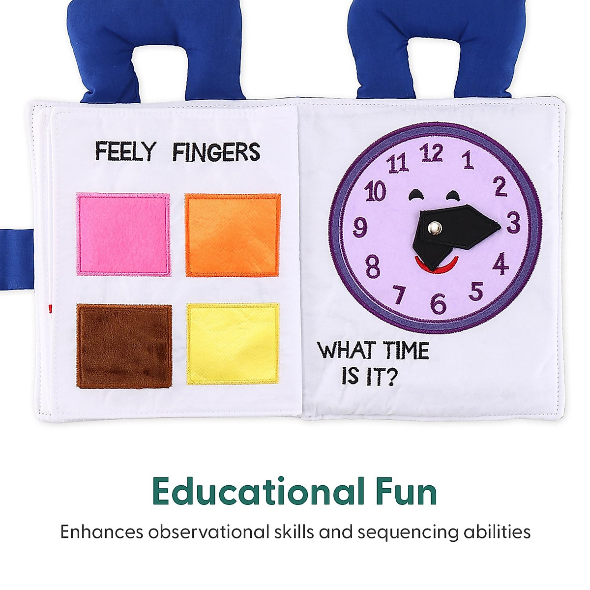 The Peanutshell Quiet Book for Toddlers | Travel Toy & Educational Busy Book | Wash Bag Included