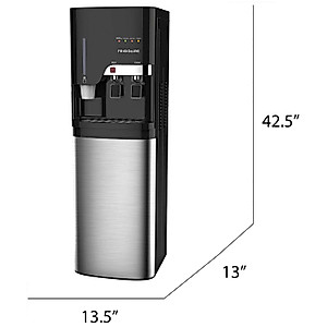Frigidaire EFWC900 Water Cooler/Dispenser with Cup Storage -2 Temperature Settings - Bottom Loading - Premium Stainless Steel - Child Saftey