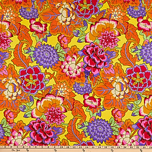 Kaffe Fassett Collective Cloisonne Orange, Fabric by The Yard