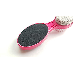4 in 1 The Pedi Care Stick 4 Sided Pedicure Paddle Metal File and Emery Board Tool with Pumice Stone for Feet by DreamCut