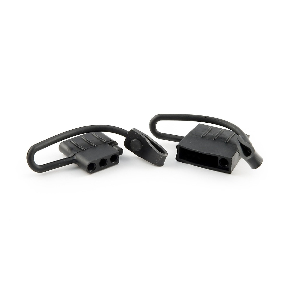 CURT 58761 Vehicle and Trailer-Side 4-Pin Flat Wiring Harness Dust Covers, 2-Pack, Black