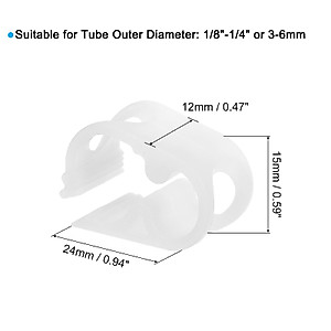 uxcell Plastic Tubing Clamps, 20pcs 1/8"-1/4" Tube OD Adjustable Tube Clamp Laboratory Pinch Valve Flow Control Hose Clamp