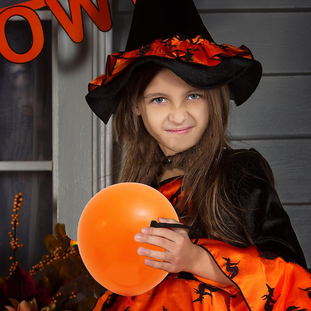 60pcs 12 Inch Orange and Black Latex Balloons, Halloween Balloons Set, Decoration for Halloween Celebration, Trick or Treat Party, Spooky Ghost Party, Graduation, Birthday and Bar