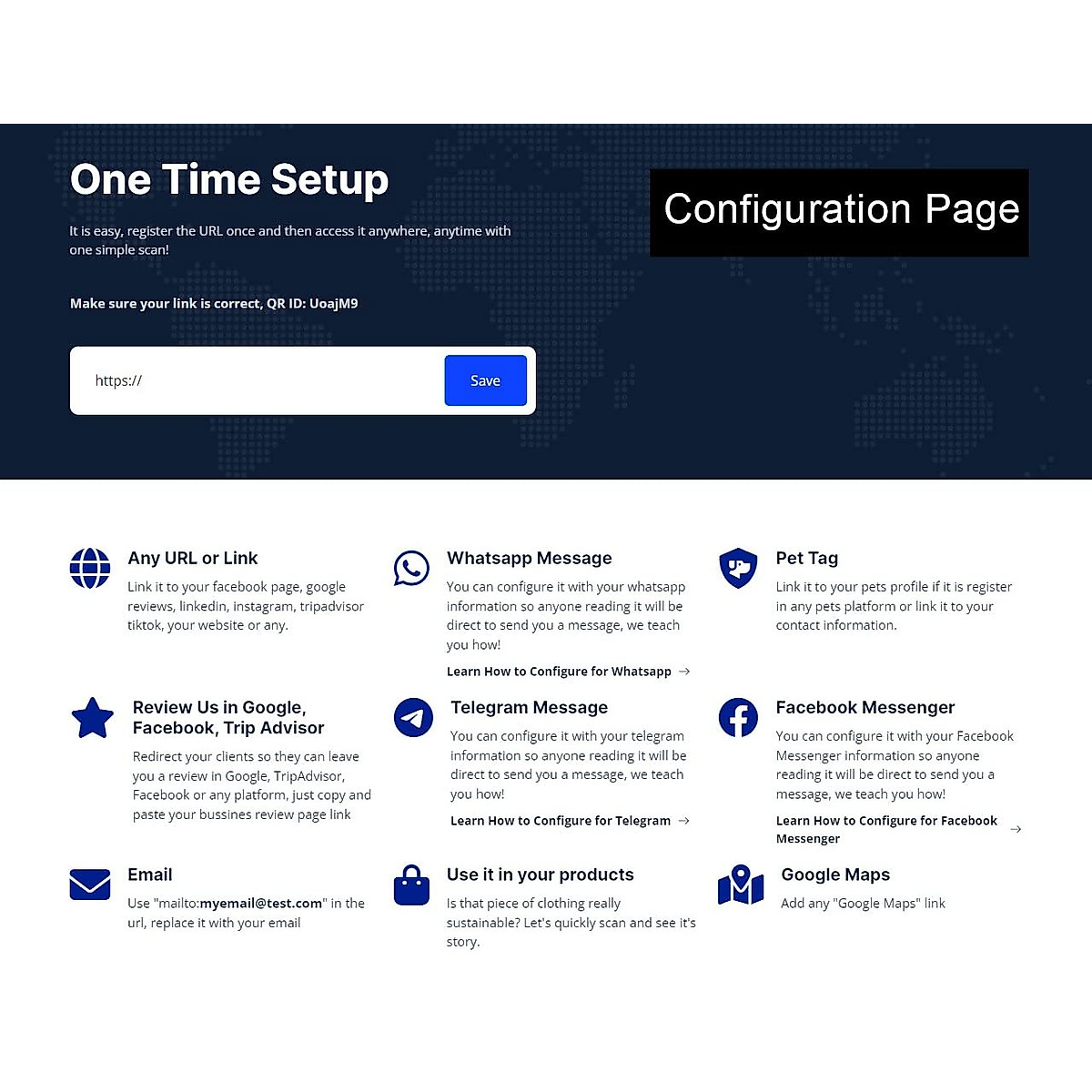 NFC/QR Dual - NFC Tag Sticker with Unique configurable QR Code (50 Pieces)