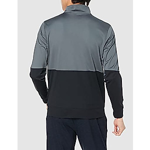 Under Armour Men's Pique Track Jacket, Pitch Gray (012)/White, Medium