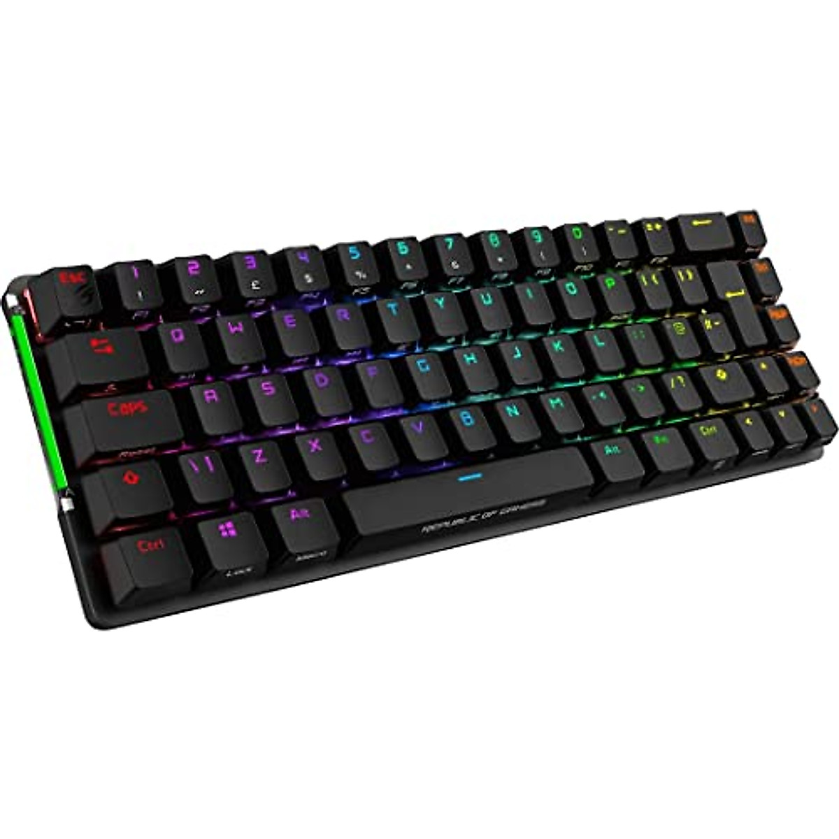 ASUS ROG Falchion NX 65% Wireless RGB Gaming Mechanical Keyboard | ROG NX Blue Clicky Switches, PBT Doubleshot Keycaps, Wired / 2.4G Hz, Touch Panel, Keyboard Cover Case, Macro Support
