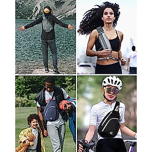 WATERFLY Crossbody Sling Bag Small Water Resistant Backpack Lightweight Shoulder Chest Daypack for Men Women Hiking Travel