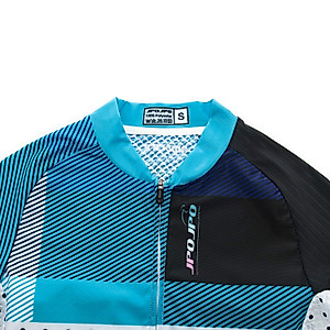 JPOJPO Women Cycling Jersey Short Sleeve Bike Shirt Tops with 4 Pockets Reflective S-3XL