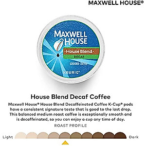 Maxwell House, Decaf House Blend Coffee Keurig K-Cups, 96 Count