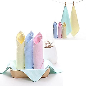 Baymonkay Luxury Washcloths, Face Towels, and Hand Towels - 16-Piece Set - Ultra Soft and Absorbent Fingertip Towels - Multicolor - 11.5'' x 11.5''