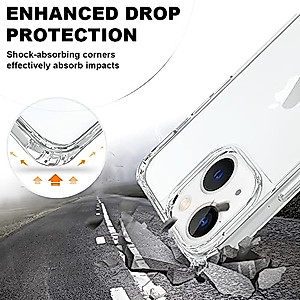 FOQENCCI Clear Case for iPhone 13 Lanyard Phone Case for iPhone 13 with Adjustable Crossbody Strap,Transparent TPU + Hard PC Anti-Scratch Anti-Yellowing Shockproof Protective Cover 6.1 inch