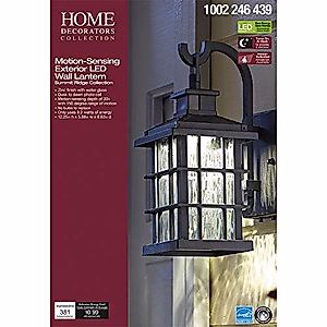 Home Decorators Collection Summit Ridge Collection Zinc Motion Sensor Outdoor Integrated LED Small Wall Mount Lantern