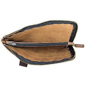 Hide & Drink, Leather Long Zippered Wallet, Holds Up to 8 Cards Plus Coins And Flat Bills, Phone Holder, Travel Essentials, Handmade (Bourbon Brown)