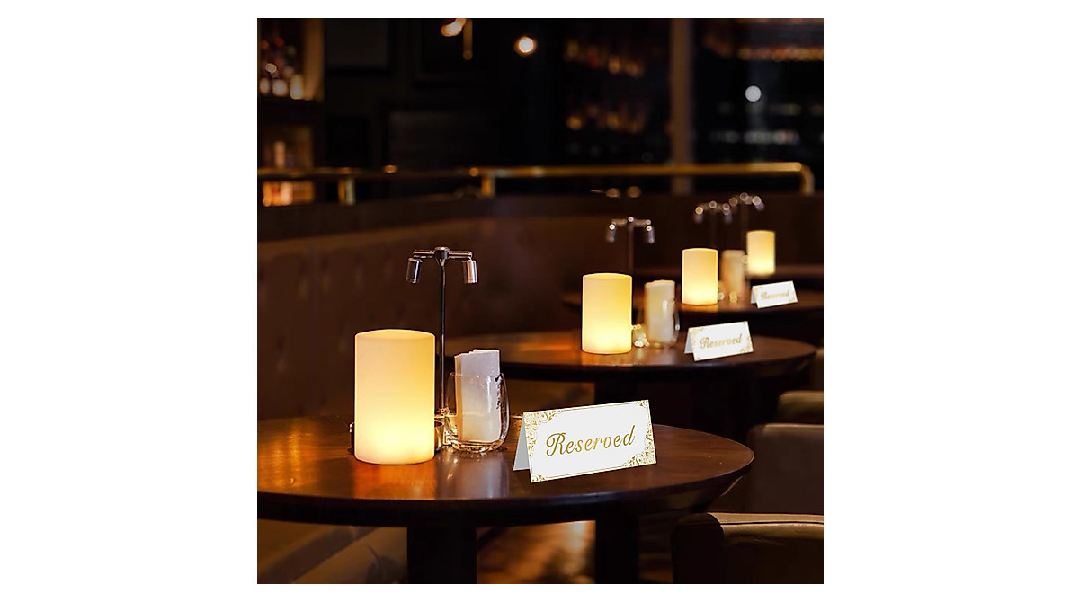 Elegant Gold Reserved Table Signs - 18 Pack for Events