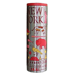 Starbucks New York State Vacuum Insulated Stainless Steel Tumbler, 16 Oz, Red, 011185556