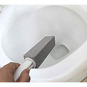 Pumice Cleaning Stone with Handle Toilet Bowl Cleaner Hard Water Ring Remover for Bath/Pool/Kitchen/Household Cleaning (4)