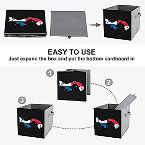 Panama Map Flag Collapsible Storage Bins Basics Folding Fabric Storage Cubes Organizer Boxes with Handles