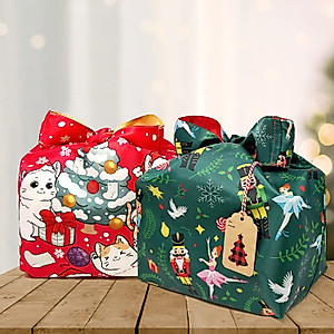 Wrapables Christmas Holiday AllyBag Collection Reusable Shopping Bag, Nutcracker Green