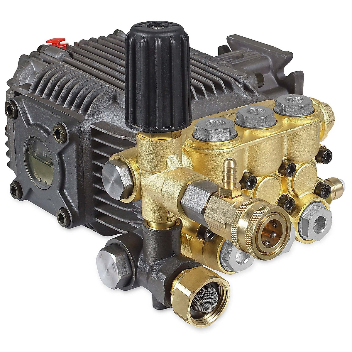 Pressure Washer Pump, Triplex, 3.1GPM@3000 PSI, 3400 RPM, 3/4" Horizontal Shaft with Unloader