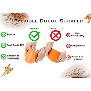 Bread Proofing Basket Set Of 2 Round and Oval, Banneton Proofing Basket + Danish Dough Whisk + Bread Scoring Lame + Stainless Steel Dough Scraper + Flexible Dough Scraper, Sourdough Tools Kit