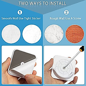 Shower Curtain Rod Holder, Adhesive Shower Rod Holder for Bathroom, 4 Pack Shower Curtain Rod Mount Holders, No Drilling, Stick On, Waterproof, White and Black (Rod Not Included)