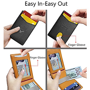 BULLIANT Slim Wallet Money Clip, Mens Front Pocket Wallet For Men 8 Cards 3"x4.25",RFID Blocking,Gift Boxed