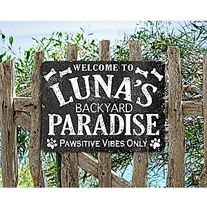 Customized Dog Name Backyard Playground Metal Indoor Outdoor Sign