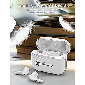 Fusion Beats Bluetooth Wireless Earbuds/Best, USB-C/Noise Cancelling Wireless Sports Earphones/Sweatproof Earbuds for Gym Running/Up to 30 Hours Playtime/Built-in Mic Headsets/for iPhone/Android