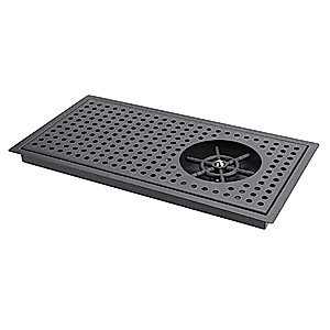 Automatic Cup Washer, Black Stainless Steel Automatic Cup Cleaner Rinser for Household and Commercial 16.7 x 8.9 x 3 in