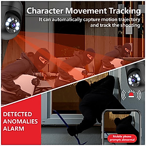 3MP Optiguard Light Bulb Camera 360° Wifi Outdoor&Indoor 2.4GHz,Color Day&Night,Light Socket Security Camera Motion Detection,Wireless Light bulb 1 Month Free Cloud Storage