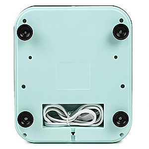 Nostalgia Retro Table-Top Snow Cone Maker, Vintage Shaved Ice Machine Includes 1 Reusable Plastic Cup, Aqua