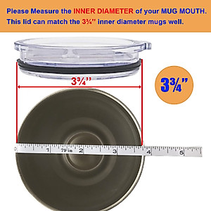 Wotermly 30 oz Tumbler Lid,Yeti Lids 30 oz Replacement Lid, Spill Proof Splash Resistant Lids Mug Topper Fit for Coffee Mugs,1 Pices