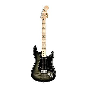 Squier Affinity Series Stratocaster FMT Electric Guitar, Black Burst, Maple Fingerboard