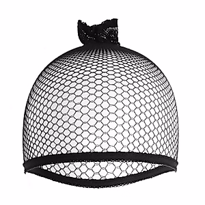 ANOGOL Hair Cap + Short Black Bowl Cut Wig Men with Bangs Mushroom Wigs 60s Wig Mens Funny Wigs for Movie Halloween Cosplay Costume Party