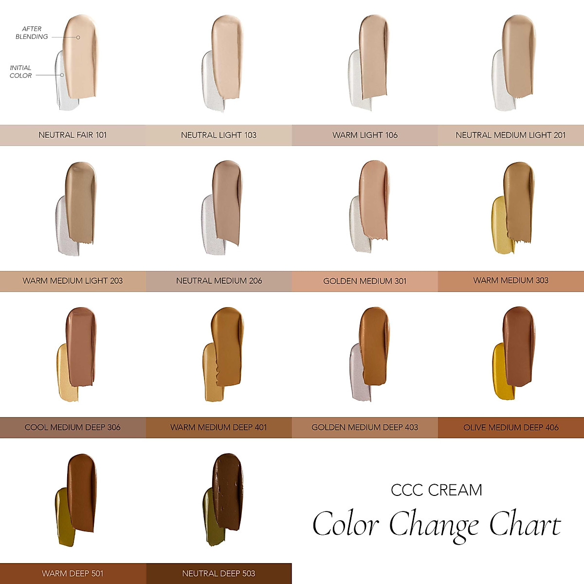 CLE Cosmetics CCC Cream (Warm Medium Light 203 / SPF 50) - Color Correcting CC Cream with Sunscreen - Lightweight, Hydrating, Light to Medium Coverage Foundation - BB & CC Cream Hybrid - 1 fl oz