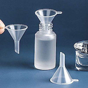 50 Pcs Mini Funnel TailaiMei Clear Plastic Funnels for Perfume Fragrance Essential Oils, Lab Bottles, Sand Art, Spices and Recreational Activities.