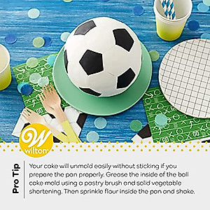 Wilton 3-D Sports Ball 6-Inch Aluminum Cake Pan Set