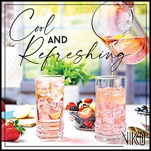 Vikko Water Glasses, Set of 12 Drinking Glasses, Thick and Durable Tumbler, 11.5 Ounce Tall Kitchen Glasses, Dishwasher Safe Highball Glass Tumbler, Heavy Duty Cups