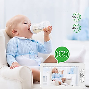 GUAZI STORE Baby Monitor, 7-inch Large Screen,Baby Monitor with Camera Audio Split Screen, Rotating Camera, Two-Way Talk, Temperature Monitoring,Baby 1080P Camera,Automatic Night Vision, Lullaby.…