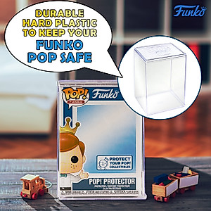 Original Funko Pop Protector, Sturdy Funko Pop Display Case, 0.35mm Thick Crystal-Clear Pop Vinyl Case Protector, Interlocking Heavy Duty Funko Pop Case for Collectible Funko Display (Pack of 6)