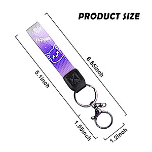 Kawaii Car Keychain Gradient Color Cute Keychains for Women/Men/Girls/Kids,Personalized Bear Keychains for Backpacks Charms Purse (Purple)…