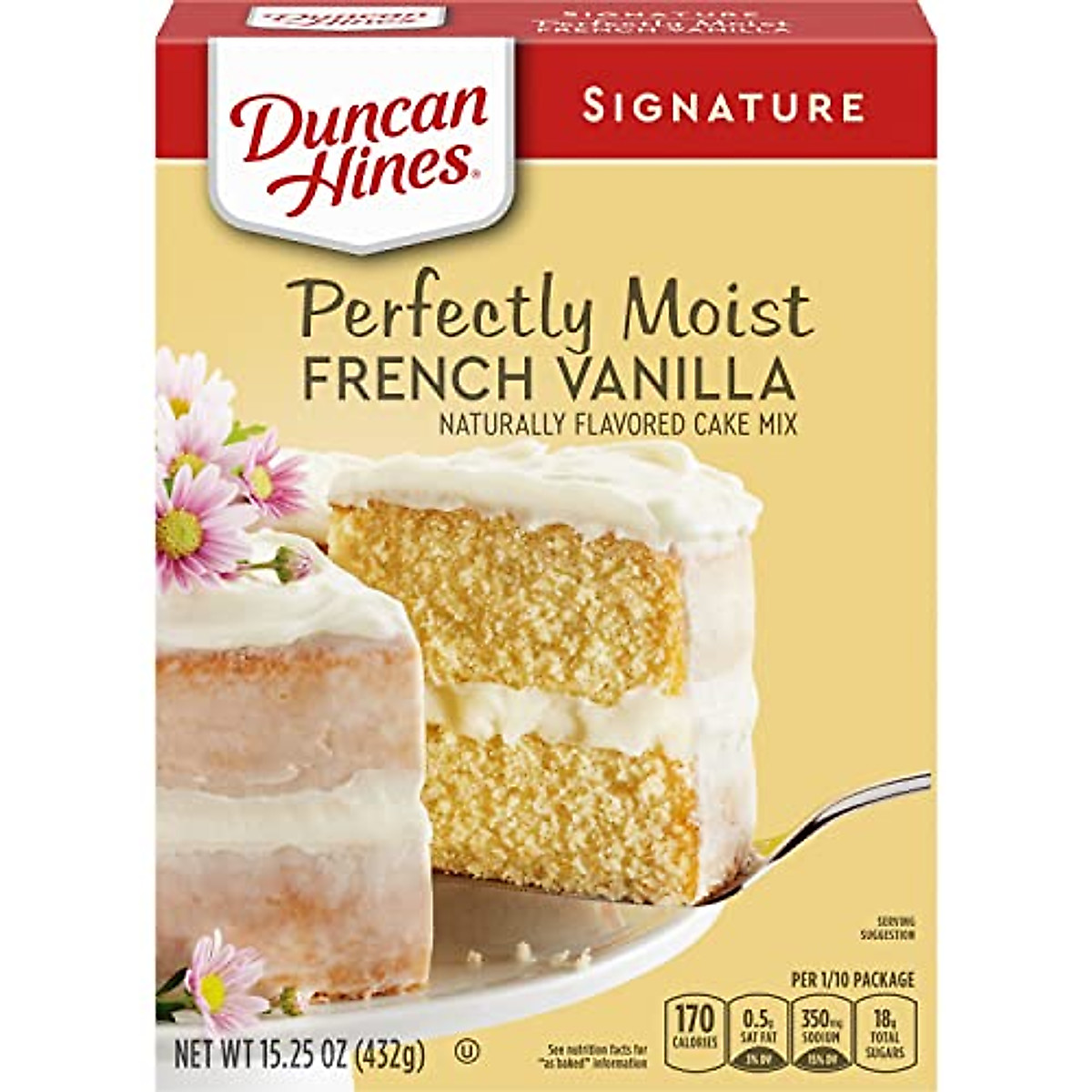 Duncan Hines Signature Perfectly Moist French Vanilla Cake Mix, 15.25 oz