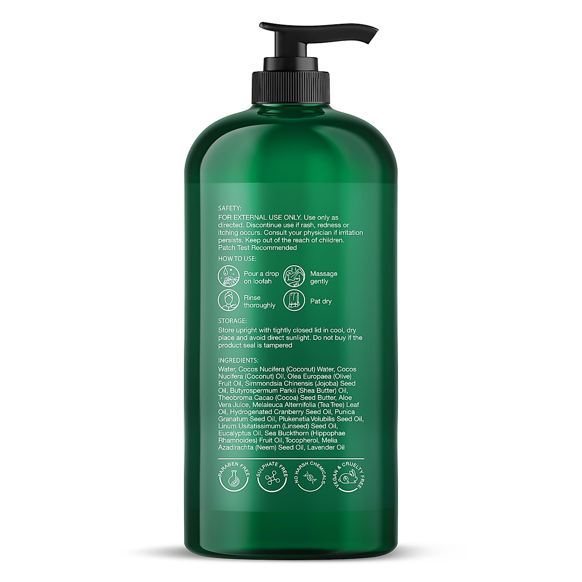 Botanic Hearth Eucalyptus & Tea Tree Body Wash - 16 fl oz - Helps Soothe Skin, Refreshing and Invigorating, Cleansing Shower Gel for Men and Women - Sulfate Free, Paraben Free