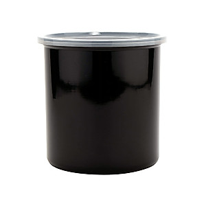 G.E.T. CR-0270-BK-EC Round Food Storage Crock w/ Lid, 2.7 Quart, Black (Set of 4)