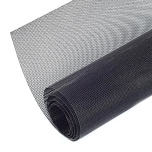 AggAuto Universal 40"x13" Car Grill Mesh - 100x33cm PVC Coated Stainless Steel Automotive Grille Insert Screen Bumper Vent, One of the Most Multifunctional Shape Grids Black