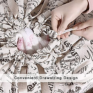 Extra Large Laundry Bag with Drawstring and Handle, Heavy Duty Travel Dirty Clothes Bag for Laundromat and Household, Durable Rip-Stop Laundry Hamper Liner, 22 Patterns(28 x 40 Inch) by SANFERGE