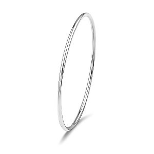 Merdia 925 Sterling Silver Bangle Bracelet Stackable Bangles for Women/Girls | Polished Bangle Bracelets for Women | 925 Sterling Silver Bracelets for Women | Dainty Bracelets for Her