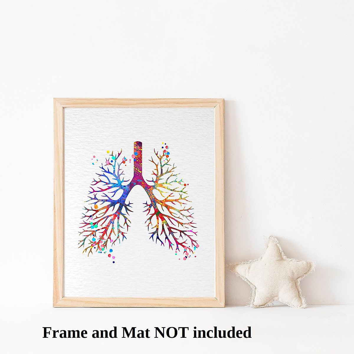 Dignovel Studios 8X10 Unframed Lung Anatomy Human Body Watercolor Art Print Poster Medical Science Housewarming Wall Art Giclee Office Home Decor DN541